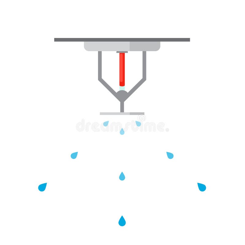 Ceiling Fire Sprinkler Isolated On White Stock Illustration ...