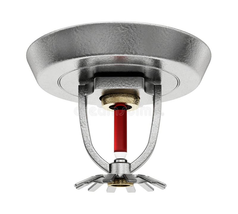 Fire Sprinkler Isolated on White Background. 3D Illustration Stock ...