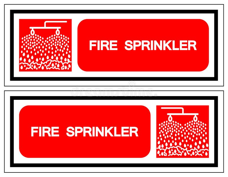 Fire Sprinkler Symbol Sign, Vector Illustration, Isolate on White ...