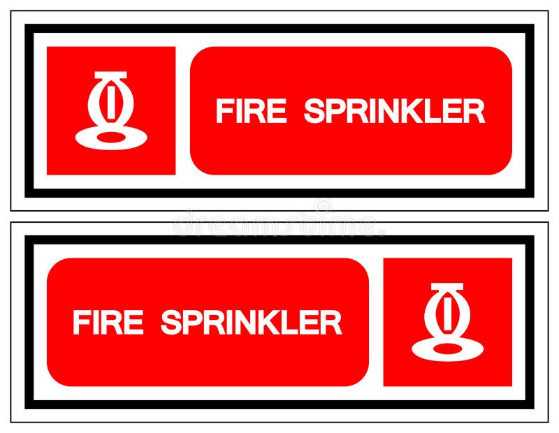 Fire Sprinkler Symbol Sign, Vector Illustration, Isolate on White ...