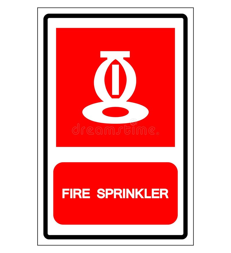 Fire Sprinkler Heads Tower Symbol Sign, Vector Illustration, Isolate on ...
