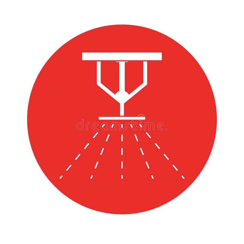 Fire Sprinkler Symbol Sign, Vector Illustration, Isolate on White ...