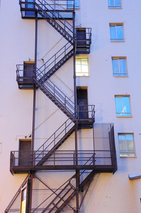 Fire stairs stock image. Image of glass, rise, daylighting - 13108965