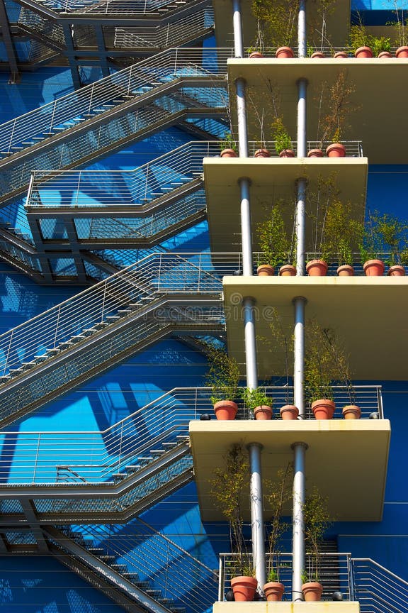 Fire Stairs stock photo. Image of edifice, firm, city - 9299860