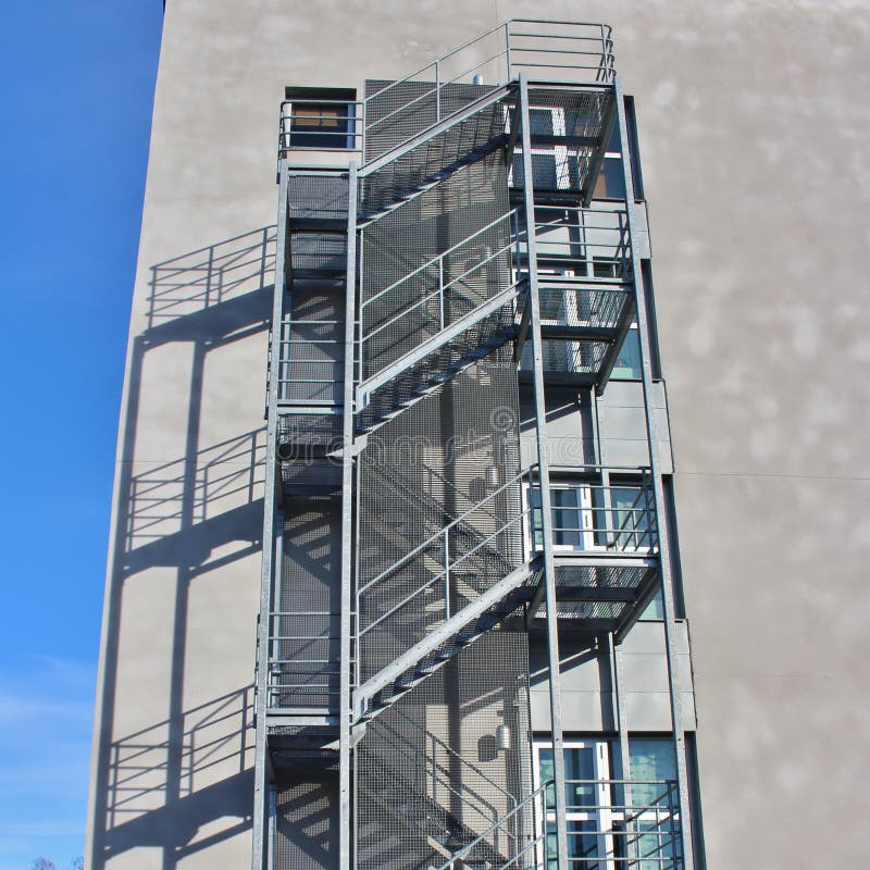 Fire stairs stock image. Image of fire, steel, municipal - 88772857