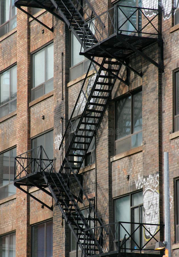 Fire Stairwell stock image. Image of building, rickety - 18030521