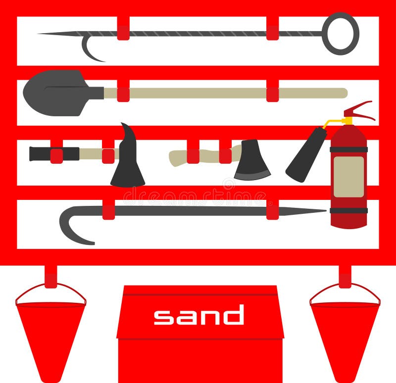 Fire Stand,flat Style Illustration. Vector Symbols. Vector Illustration ...