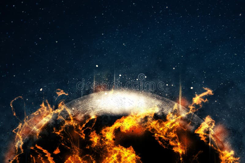 Fire Star in Space with Flame. Stock Illustration - Illustration of ...