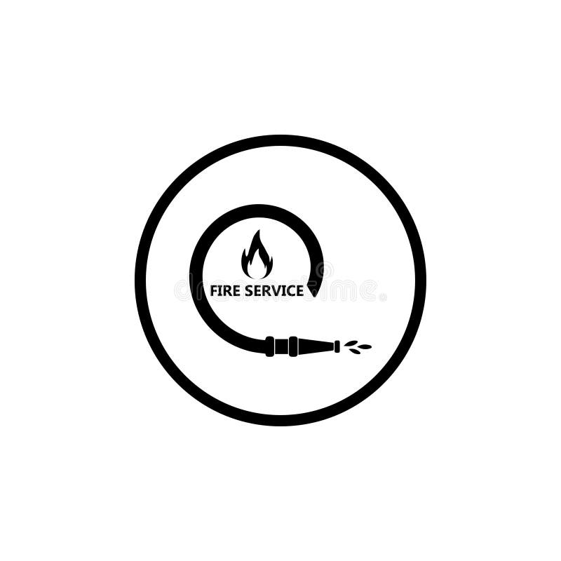 Fire Station Icon, FIRE DEPARTMENT ICON, Fire Services Icon in Circle ...