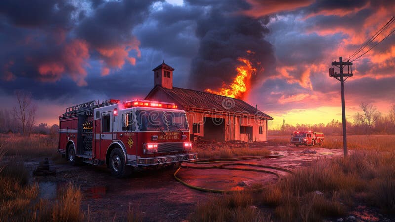 Devastation at the Fire Station after Airstrike Destruction and Chaos ...