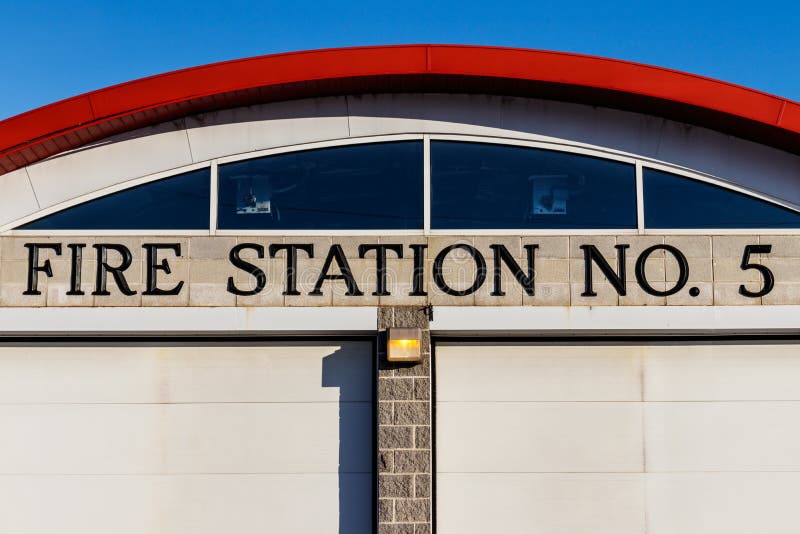 Fire Station Number Five Sign II Editorial Photography - Image of ...