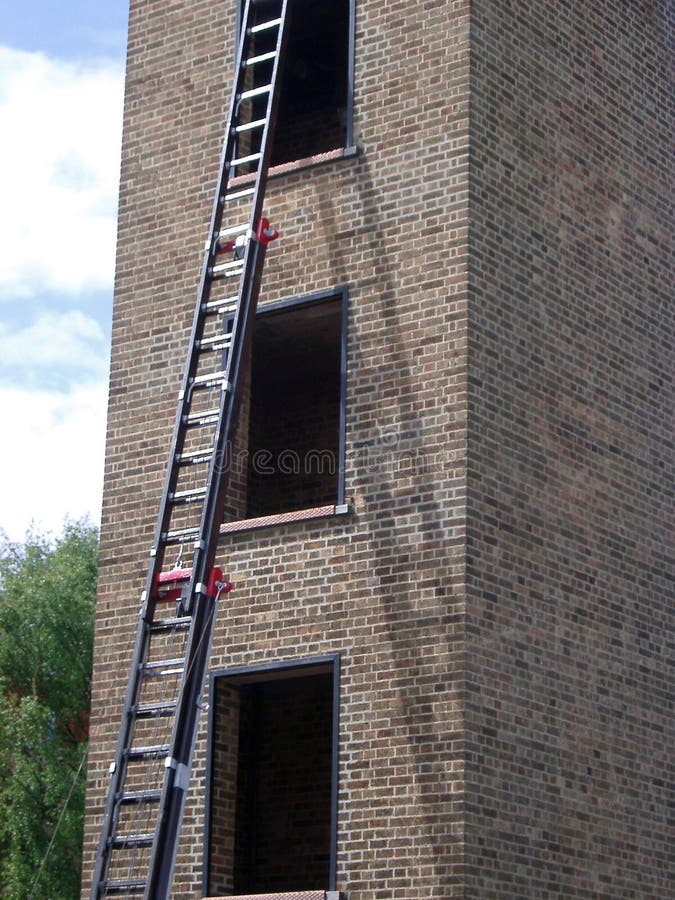 A Fire Station Rescue Training Tower and Ladder Stock Photo - Image of ...