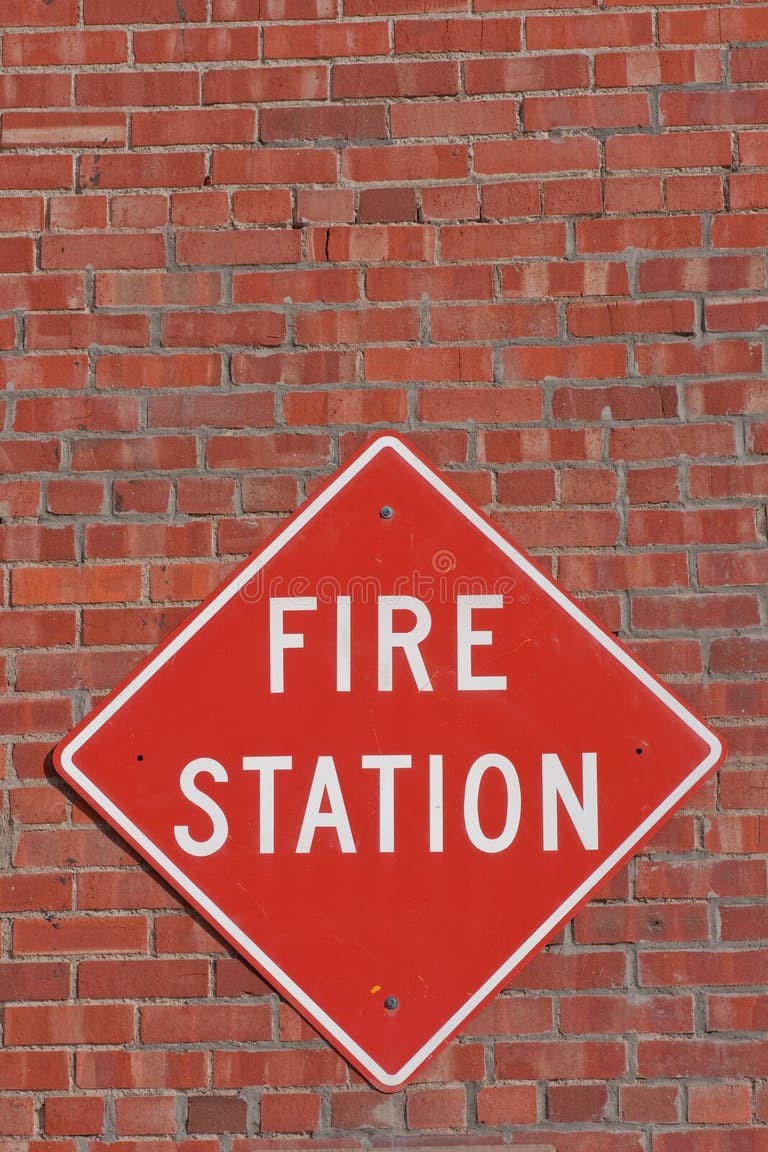 911 Red Fire Station Sign Stock Photos - Free & Royalty-Free Stock ...