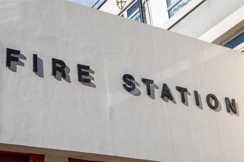 Fire Station Sign editorial stock image. Image of culture - 280298229