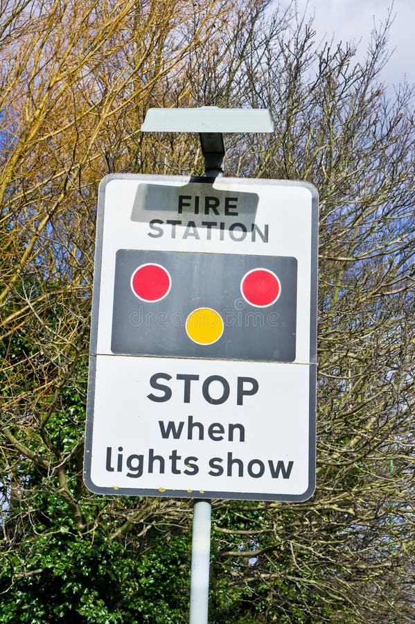 Road sign - fire station stock photo. Image of fighter - 10339962