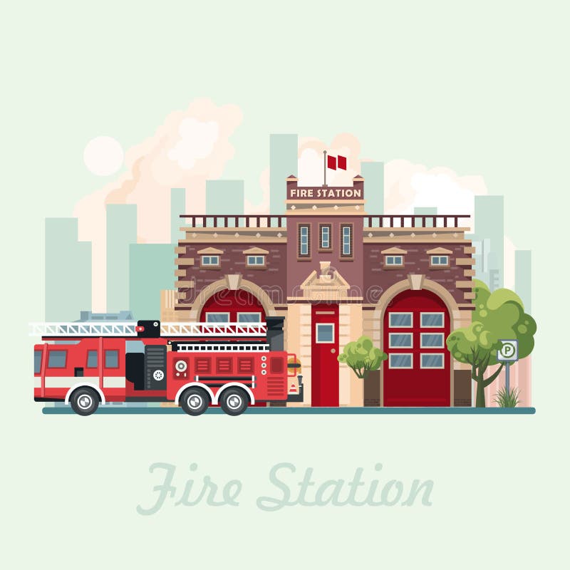Red Firehouse Stock Illustrations – 156 Red Firehouse Stock ...