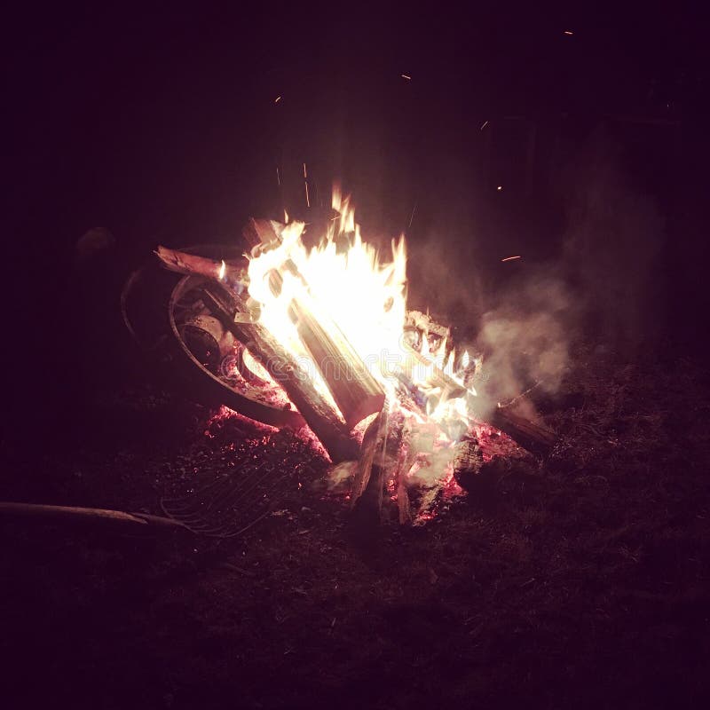 Fire with steel inside stock image. Image of field, inside - 90354727