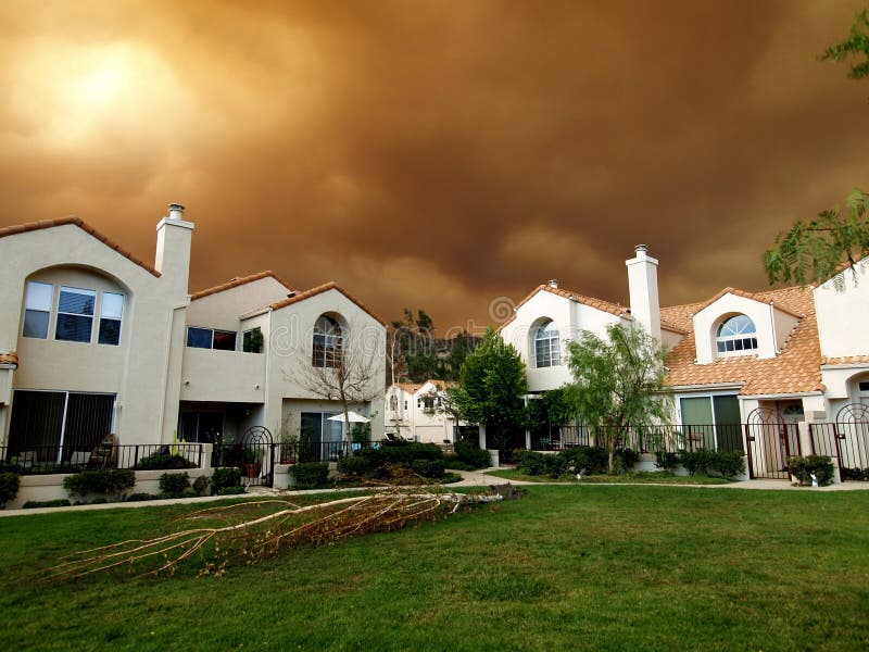 Fire Storm stock photo. Image of exterior, smoke, california - 10335342