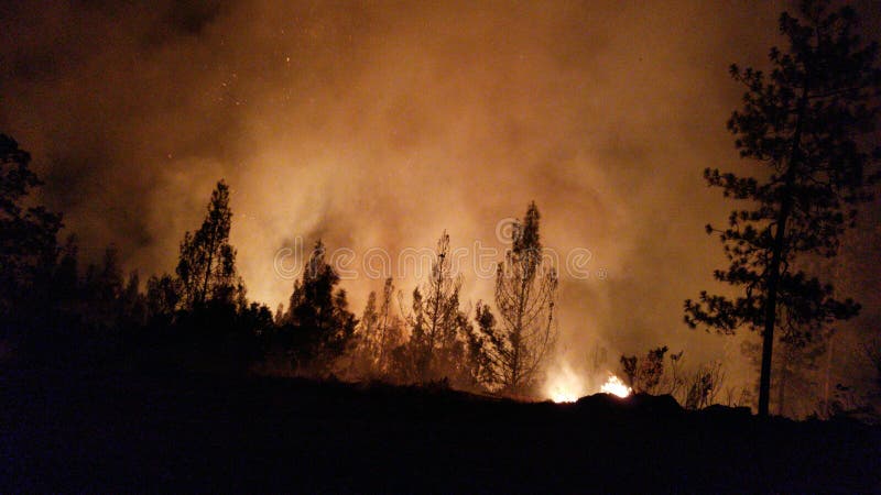 Fire Storm Raging and Destroying an Empty Wooden Structure Stock Photo ...