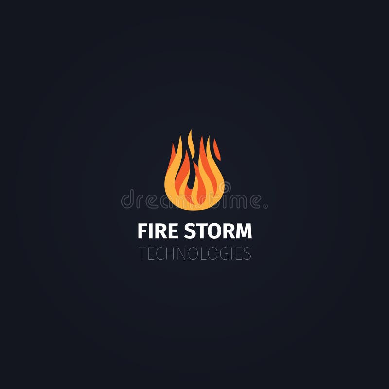 Fire Storm Technologies Logo Template Stock Vector - Illustration of ...