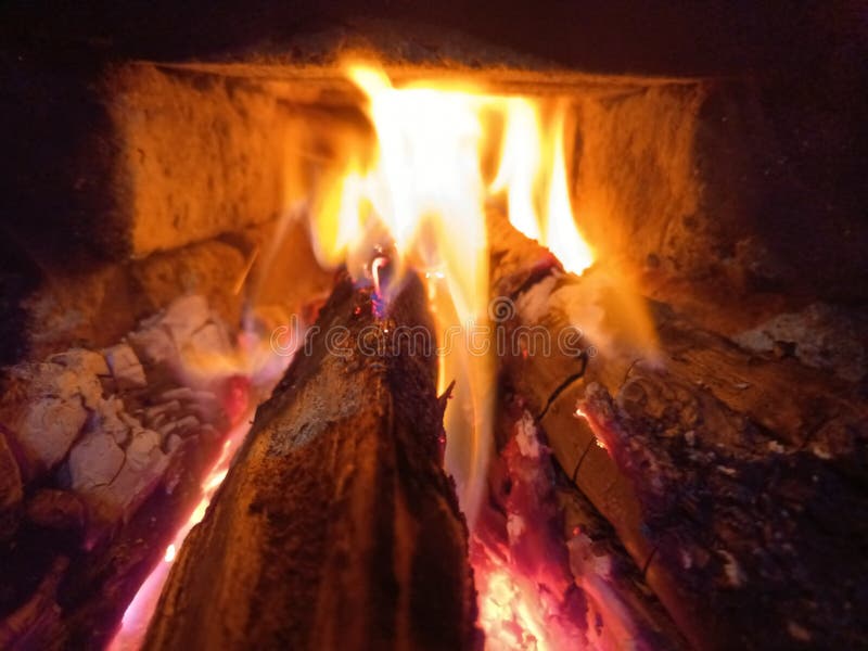 Fire in stove stock image. Image of blaze, fireinstove - 306525199
