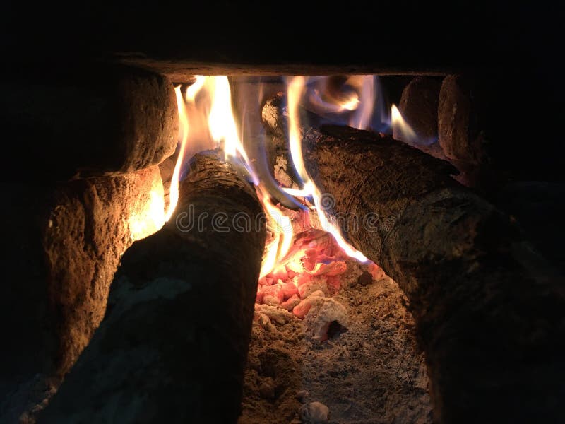 Fire stock image. Image of stove, wood, fire, burning - 264502121