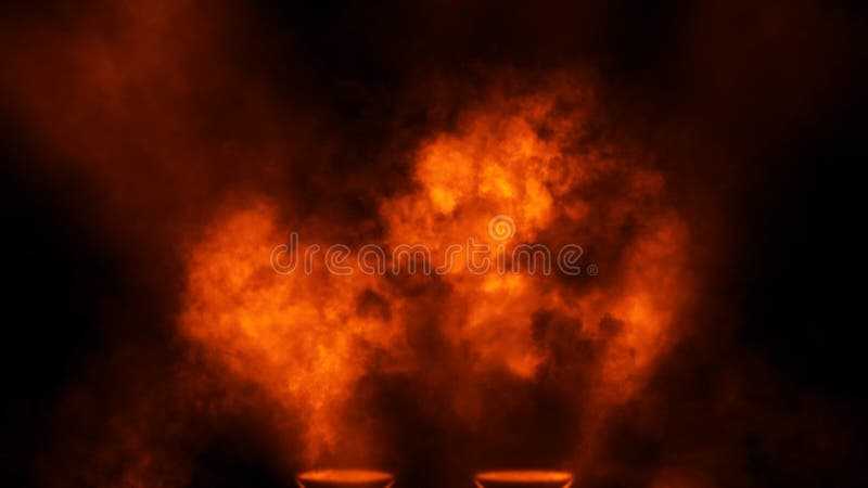 Fire Studio Spotlight . Stage with Smoke on the Floor Background Stock ...