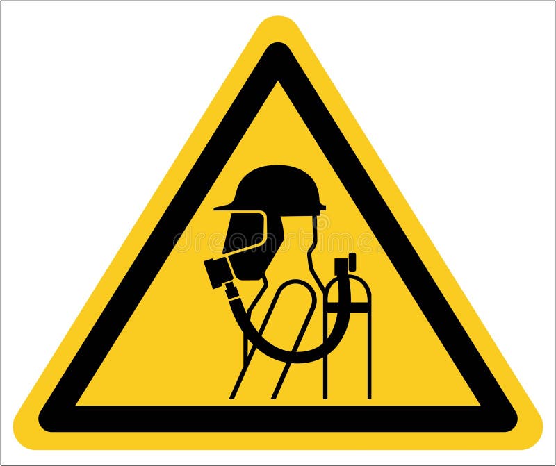 Fire Suit Oxygen Mask Warning Sign Stock Vector - Illustration of ...