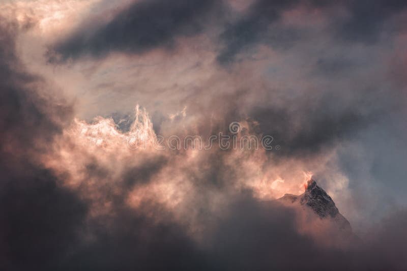 Fire Sunrise in the Mountains Stock Image - Image of climb, east: 83740033