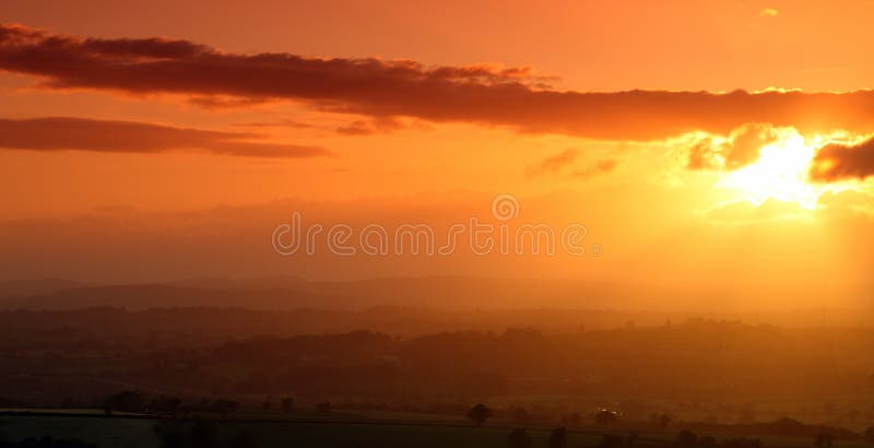 Fire sunset stock photo. Image of landscape, sunlight - 9649764