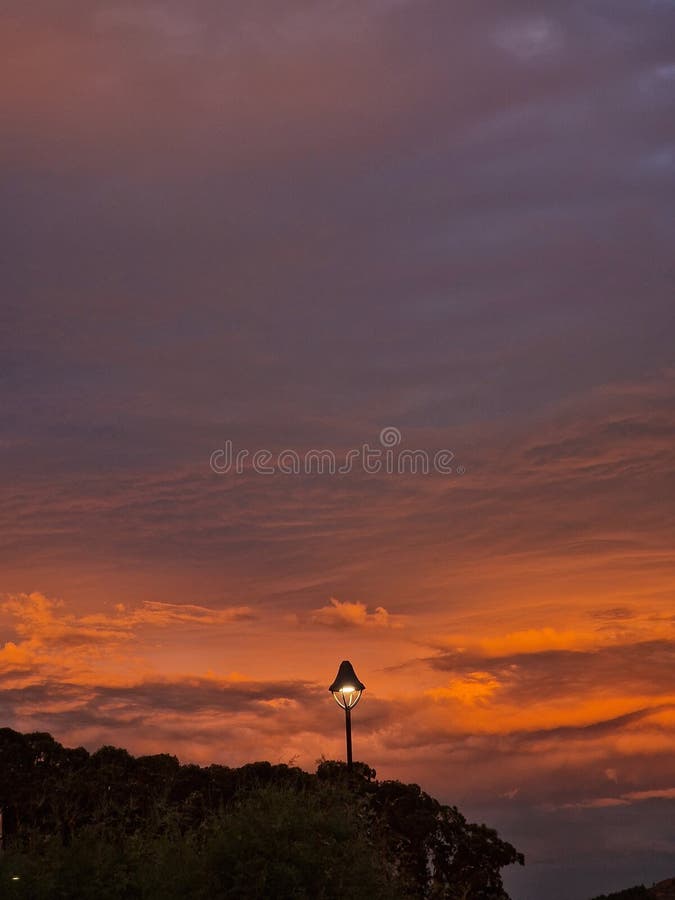 Fire Sunset stock image. Image of sunset, evening, skyline - 264034357