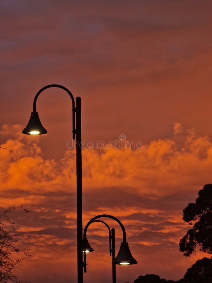 Fire Sunset stock photo. Image of reflection, afterglow - 264034368