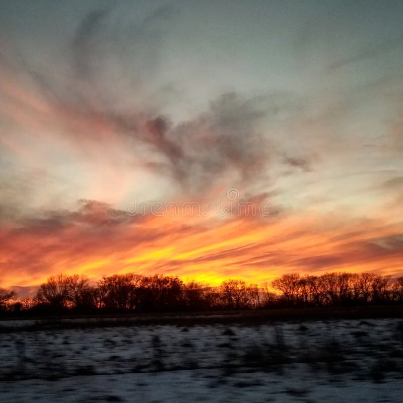 Fire sunset sky stock photo. Image of evening, sunset - 175646574