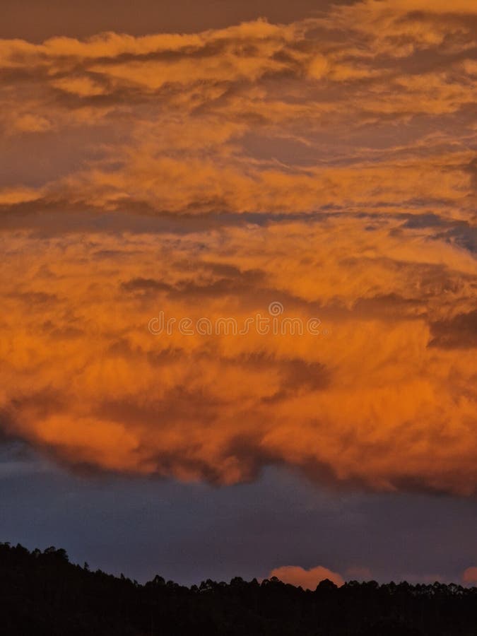 Fire Sunset stock photo. Image of dusk, evening, painting - 264034400