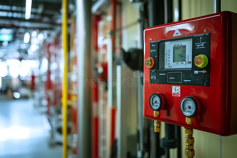 Fire Suppression System Control Panel Stock Illustration - Illustration ...