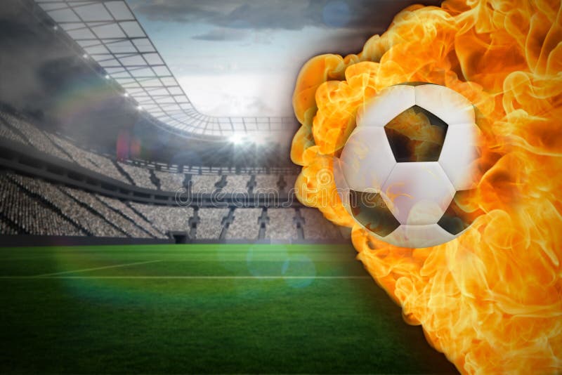 Soccer Ball fire stock vector. Illustration of goal, abstract - 34136093