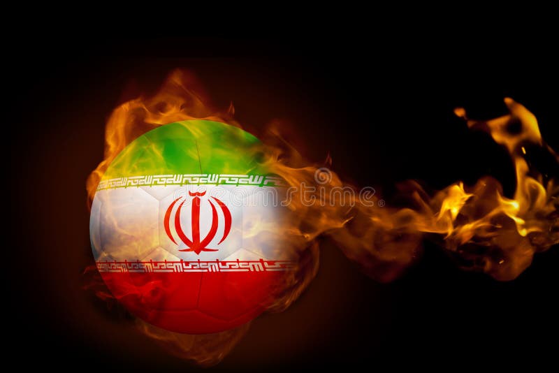 Fire surrounding iran ball stock illustration. Illustration of ...