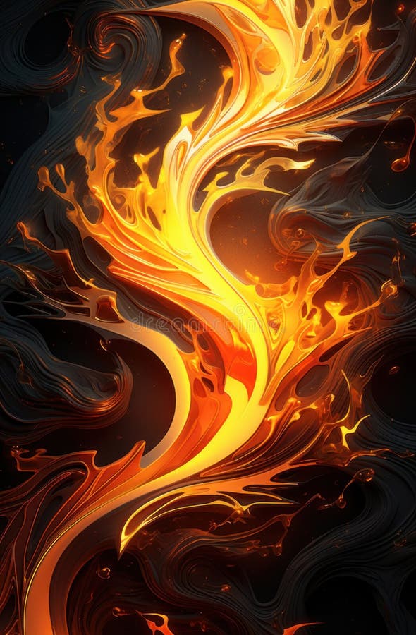 Fire Swirls Border Frame stock illustration. Illustration of frames ...
