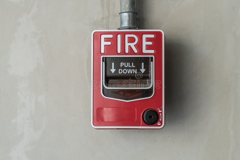 Fire switch on wall stock photo. Image of call, fire - 72968752