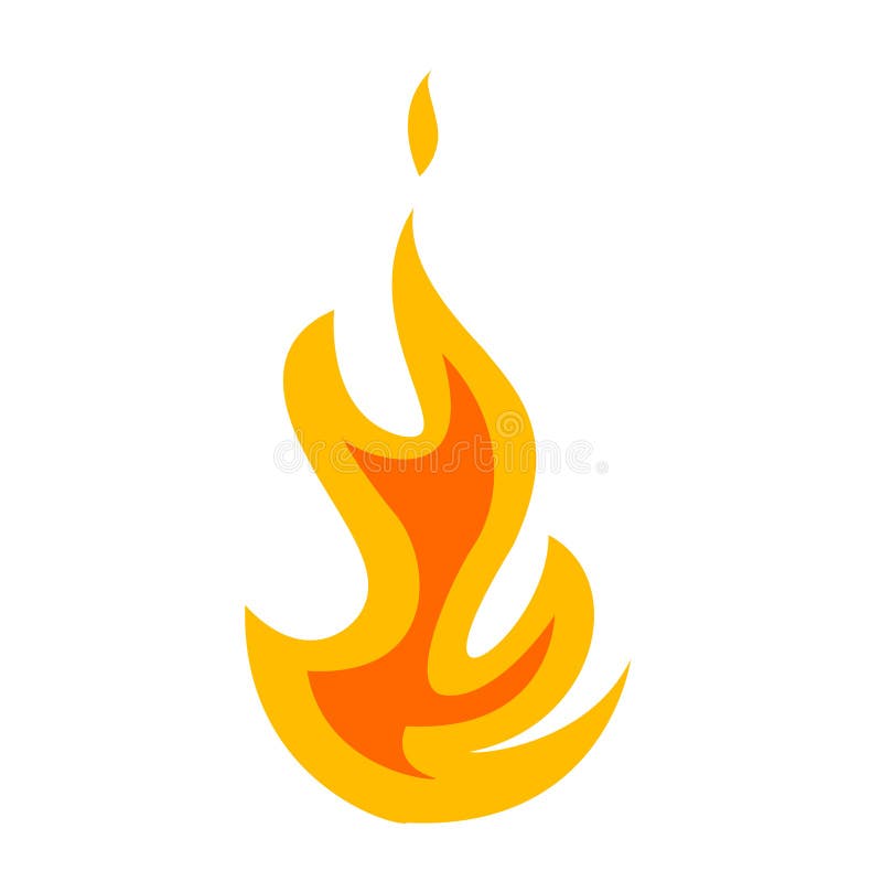 Gas Fire Symbol Flat Design Vector Illustration Stock Vector ...