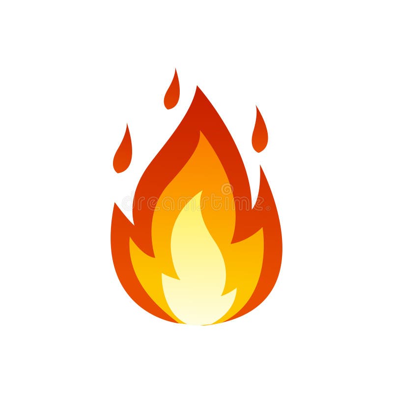 Fire Symbol Icon Vector Illustration Stock Illustration - Illustration ...