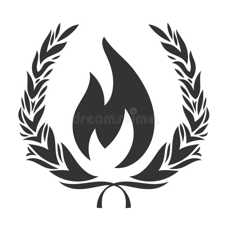 Flame Fire Logo Symbol, Logotype Symbol Icon Design Vector on White ...