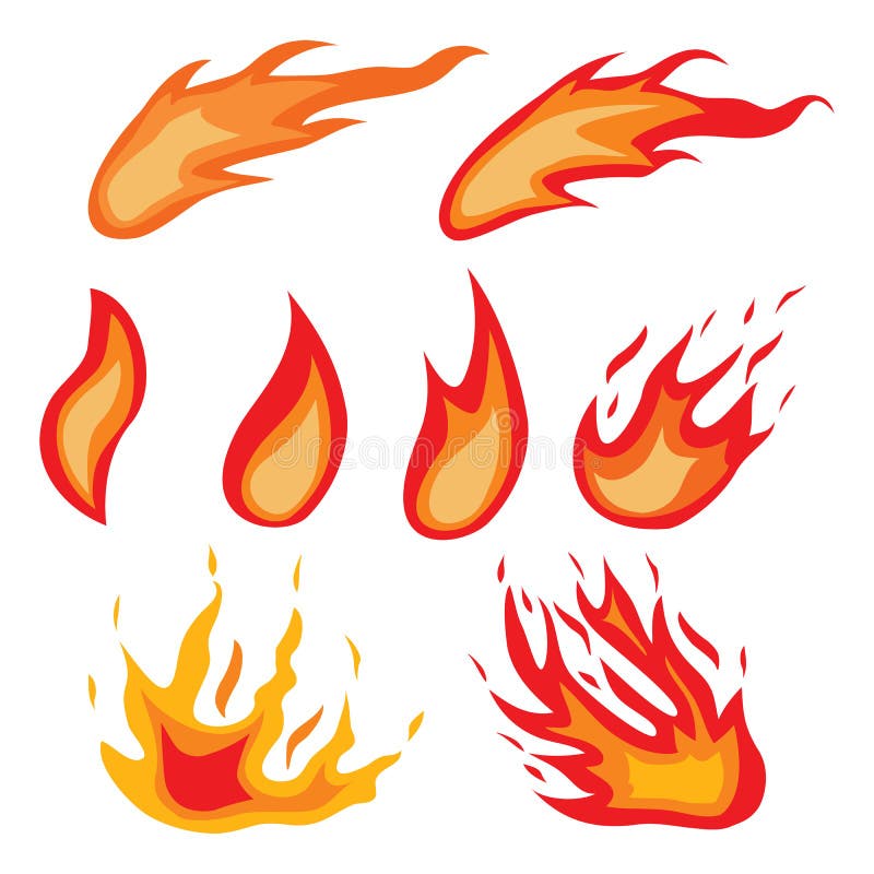 Fire symbols. stock illustration. Illustration of summer - 29129852