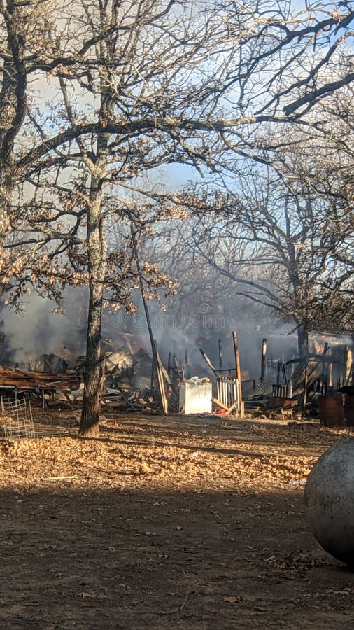 Fire Takes Another Garvin County Home. Stock Image - Image of takes ...