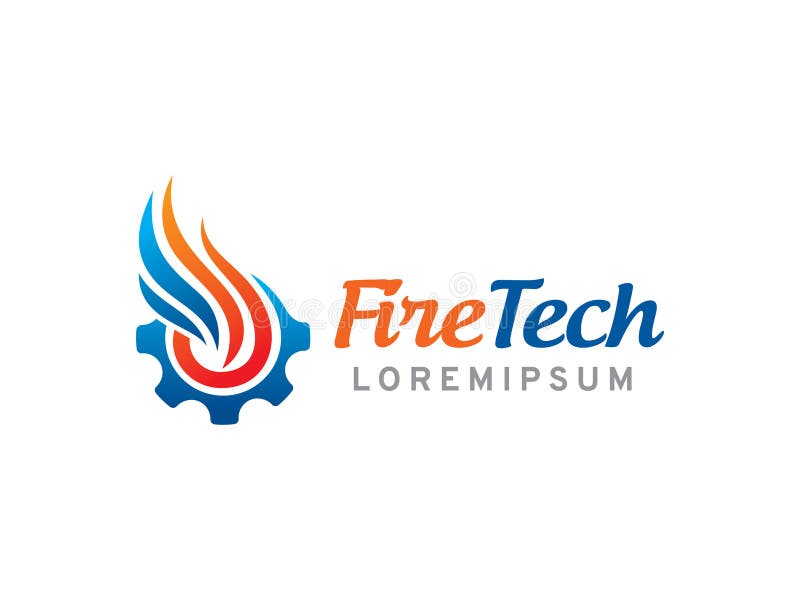 Fire tech vector image stock vector. Illustration of poster - 139065422