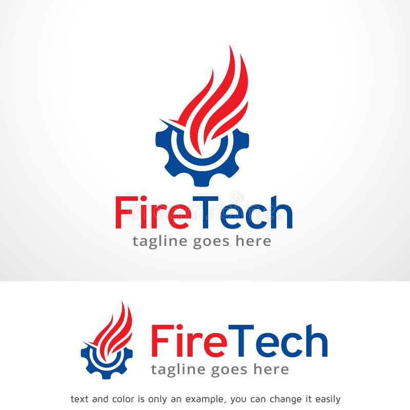 Fire Tech Logo Template Design Vector Stock Vector - Illustration of ...