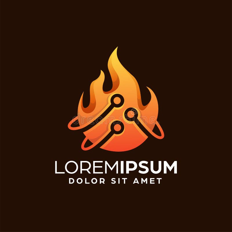 Fire Technology Logo Symbol or Icon Template Stock Vector ...