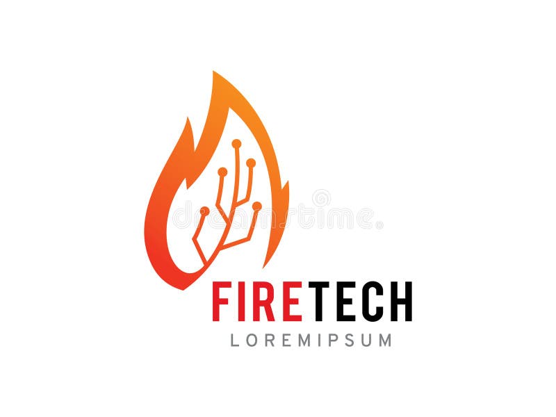 Fire Technology Logo Symbol or Icon Template Stock Vector ...