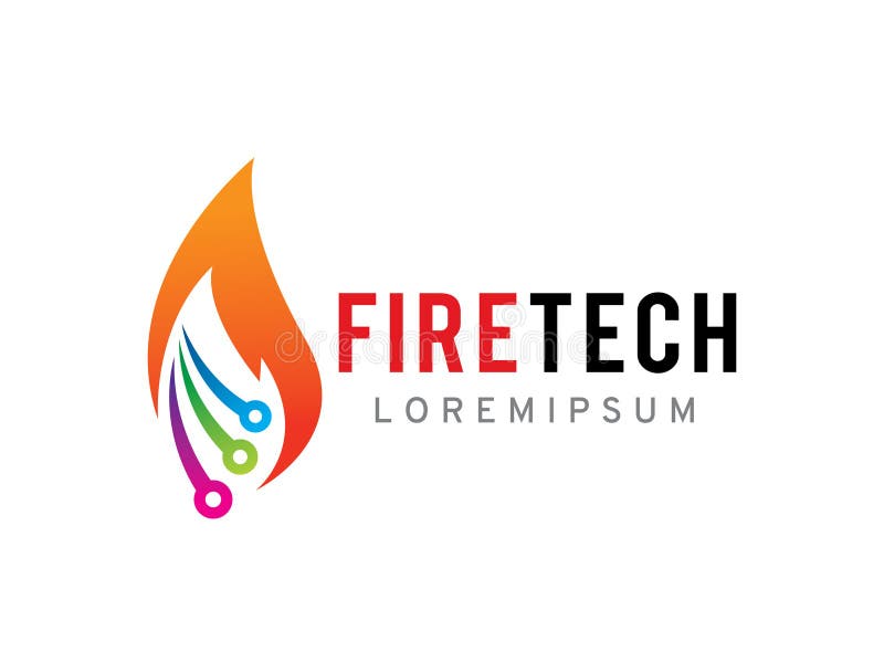 Fire Technology Logo Symbol or Icon Template Stock Vector ...