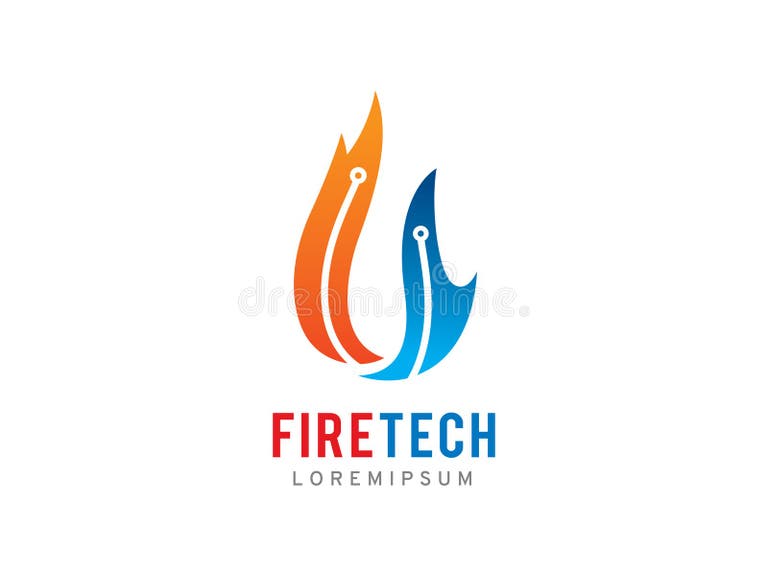 Fire Technology Logo Symbol or Icon Template Stock Vector ...